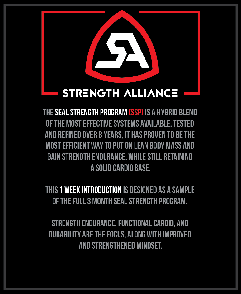 SEAL Strength Program – The Strength Alliance